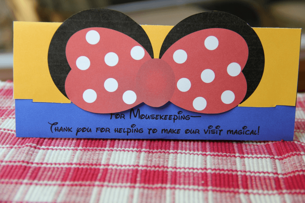 Printable Mousekeeping Tip Envelope for Your Next Disney Trip!